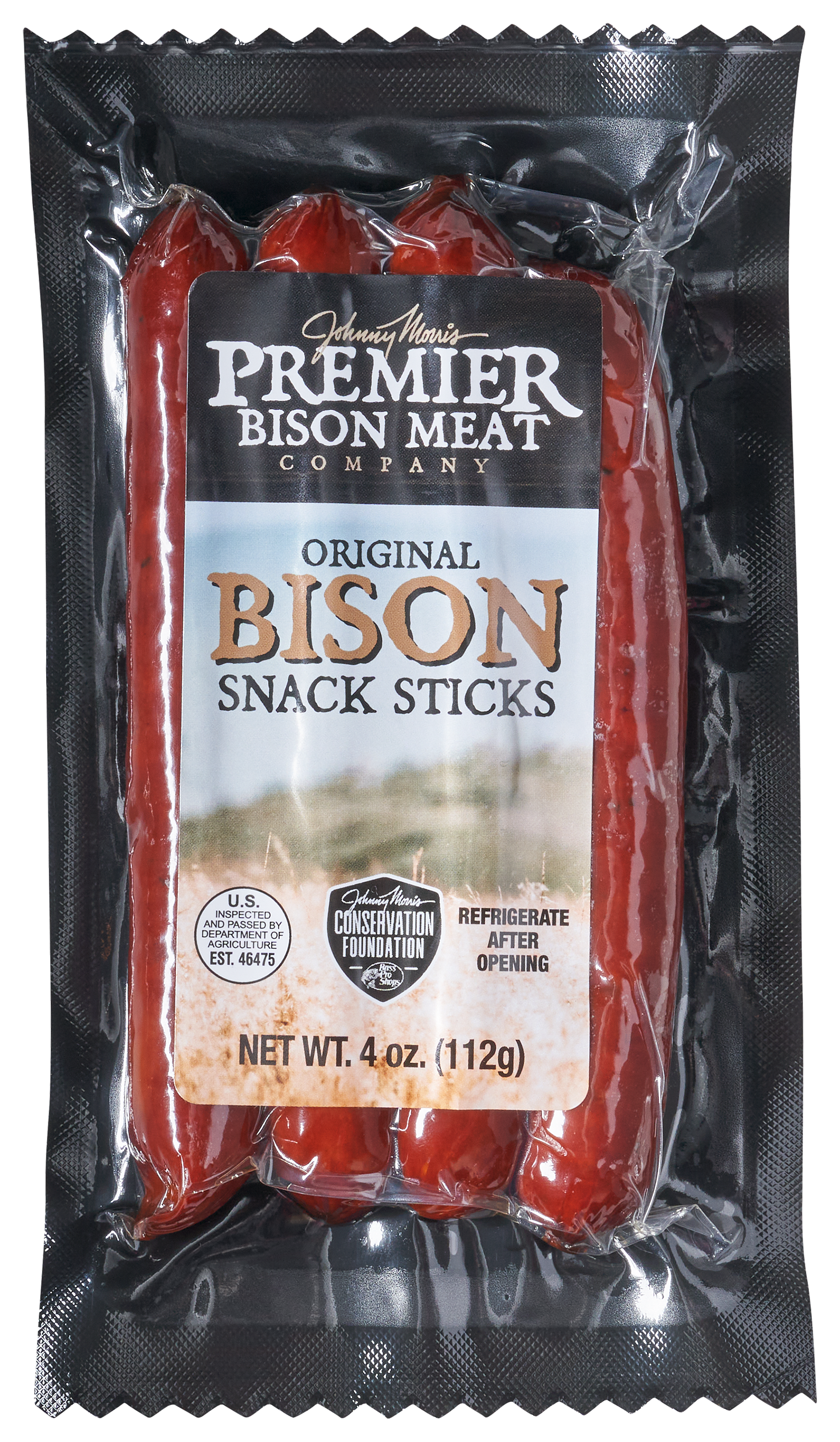 Johnny Morris' Premier Bison Meat Company Original Bison Snack Sticks ...